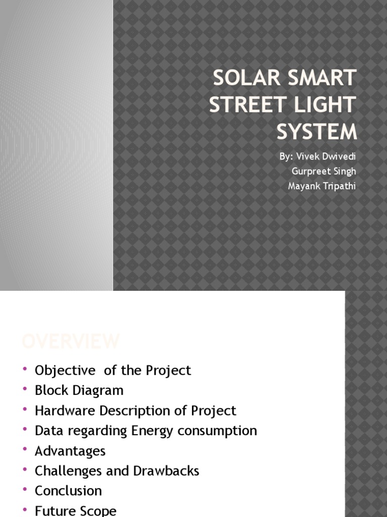 Solar Smart Street Light System | PDF | Kilowatt Hour | Light Emitting ...