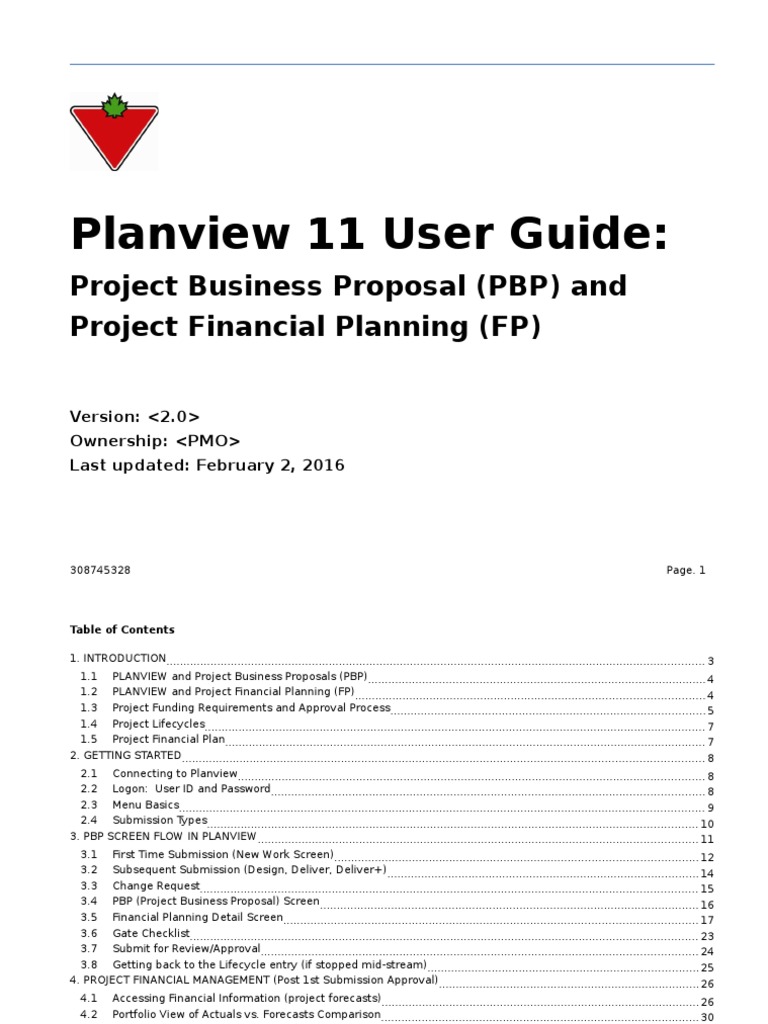 Planview v.11 User Guide - PBP (Edited v3) | PDF | Login | Portable ...