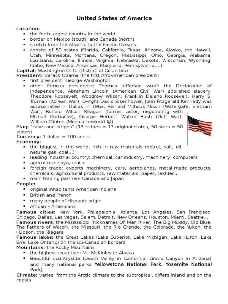 USA Overview for Geography Students | PDF | Travel