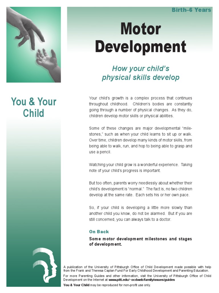 Early Childhood Motor Milestones | PDF | Child Development | Relationships