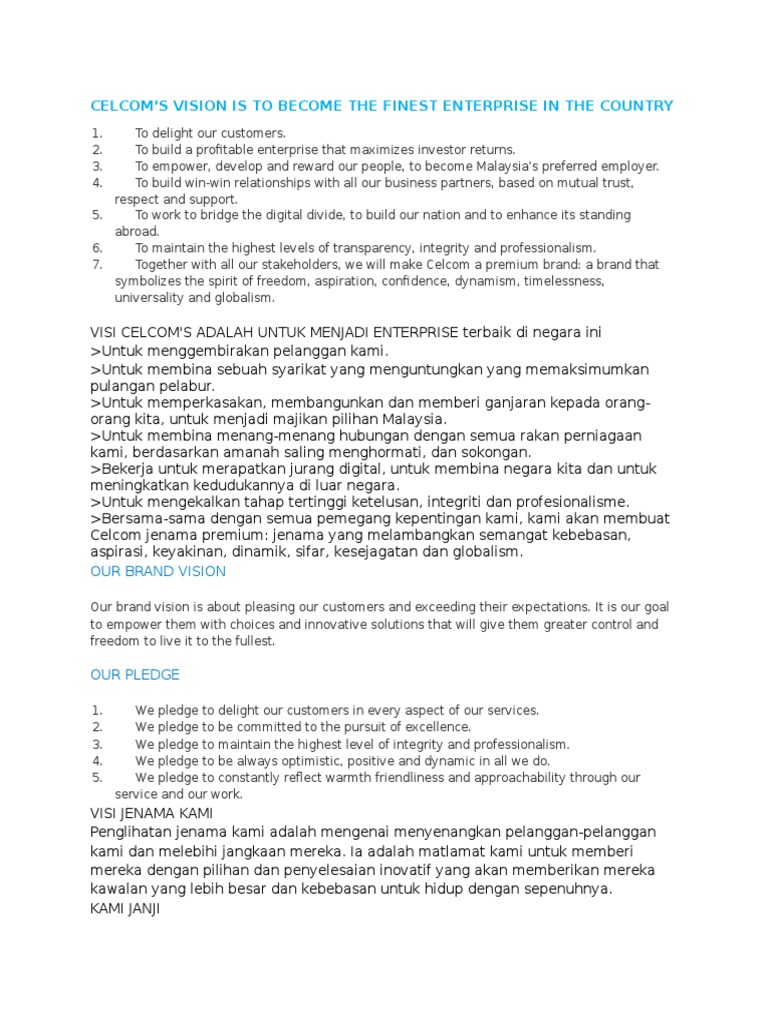 CELCOM | PDF | Karier & Perkembangan | Bisnis