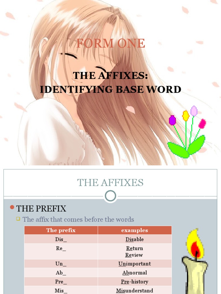 Base Words - THE AFFIXES | PDF