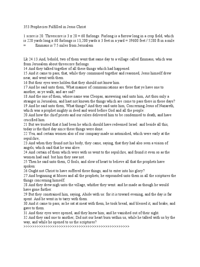 353 Prophecies Fulfilled in Jesus Christ | PDF | Jesus | Eternal Life ...