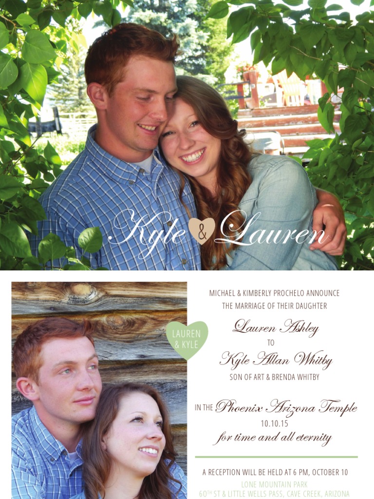 Lauren Ashley & Kyle Whitby Wedding Announcement | PDF
