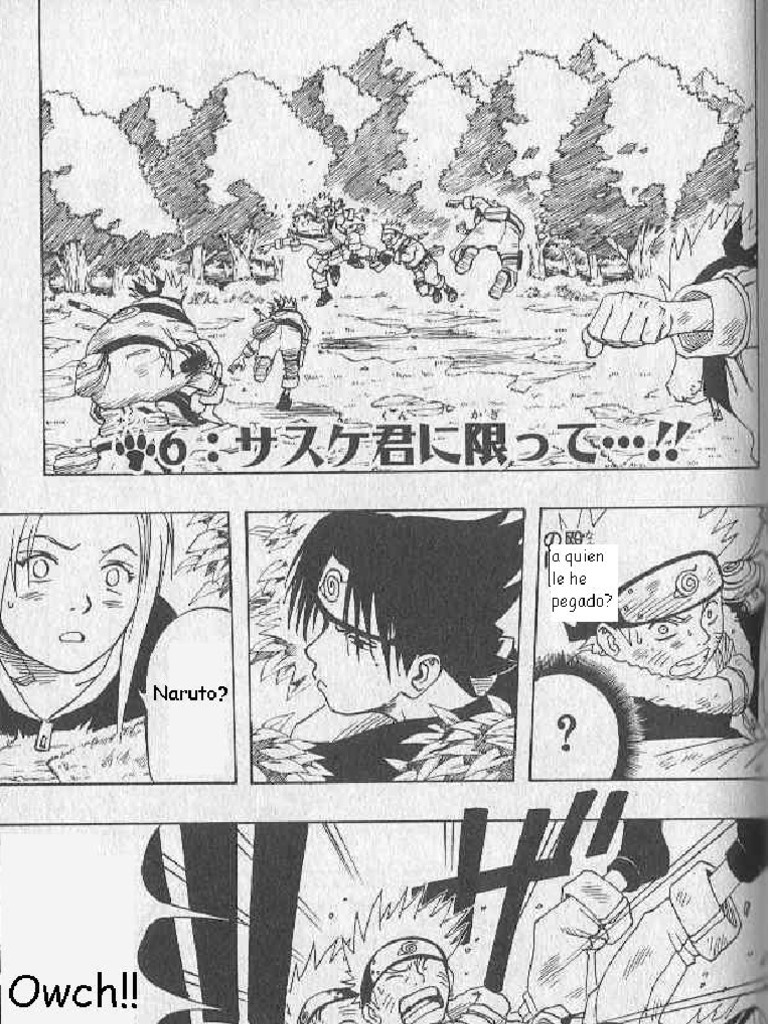 Naruto Capitulo 6 Titulado "No Es Sasuke" en Español | PDF