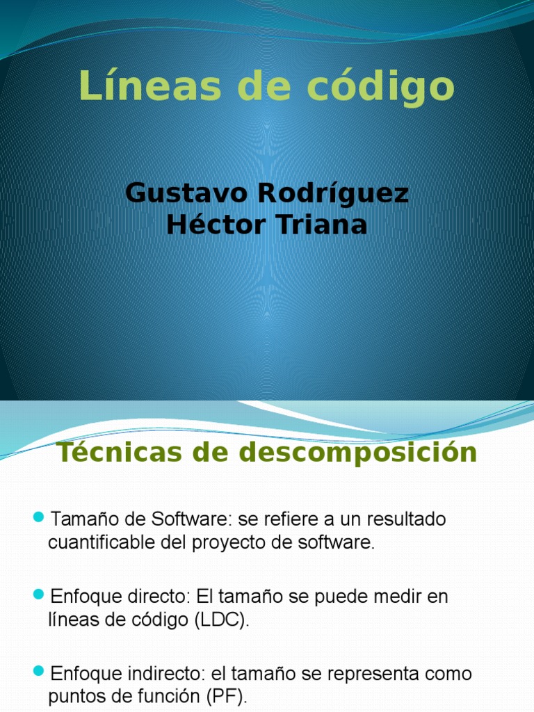 Lineas de Codigo | PDF | Longitud | Software