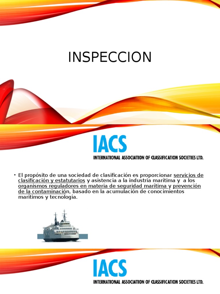Inspección de buques: Alcance y proceso de clasificación | PDF | Buques | Barcos