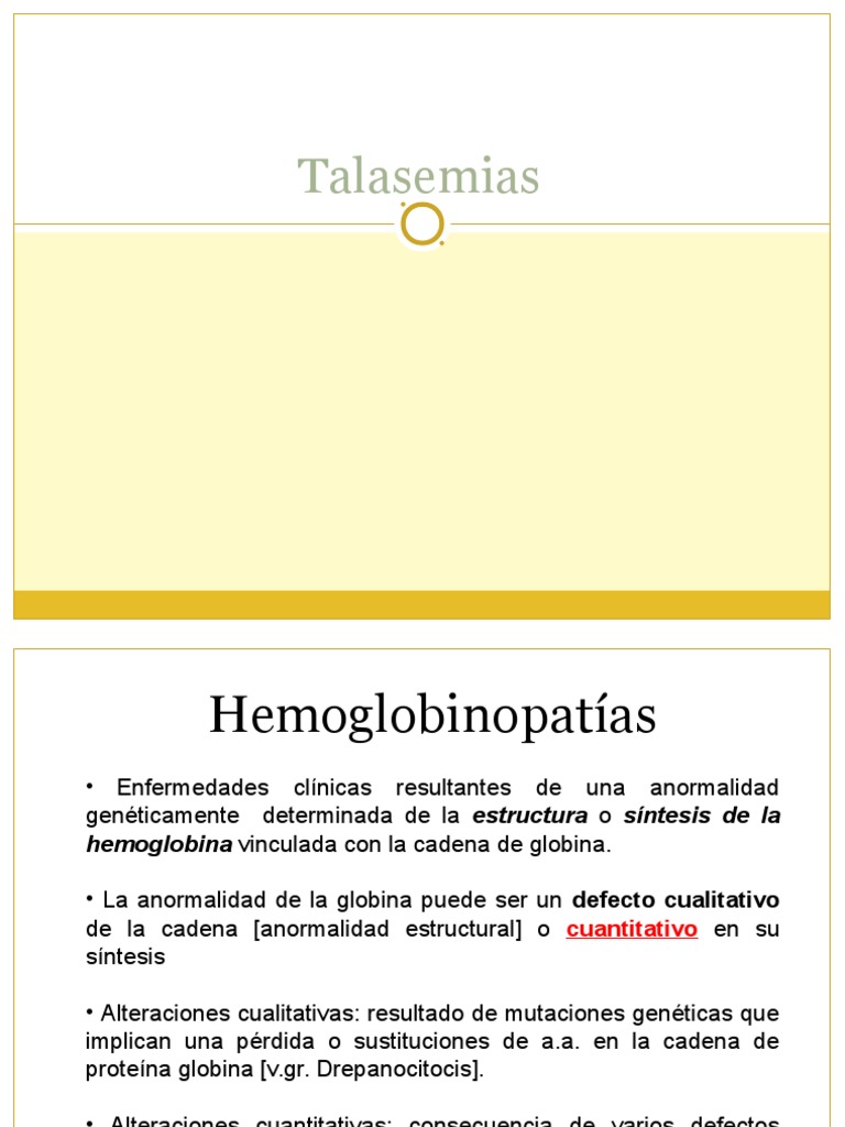 Talasemias (Bien) | PDF | Hematología | Sangre