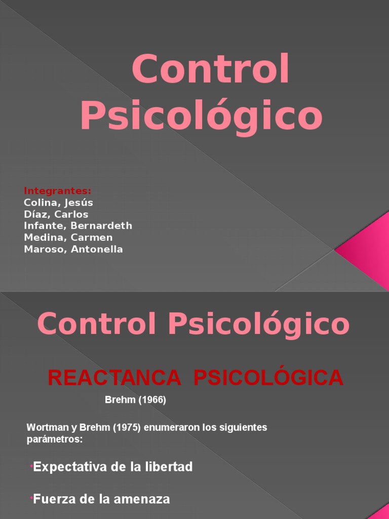 Control Psicológico y Personalidad | PDF | Sicología | Comportamiento