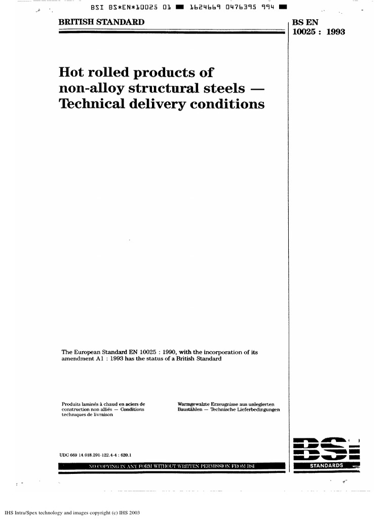 BS en 10025 | PDF