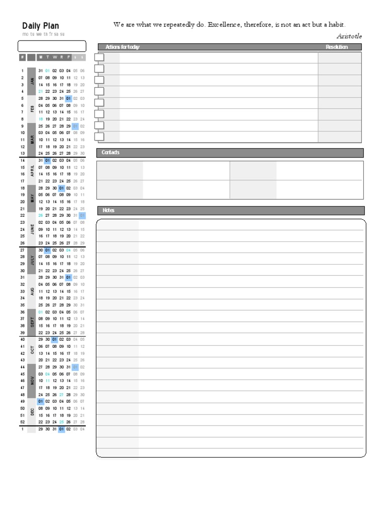 DIY GTD Daily Planner | PDF | Religious Ethics | Personality Traits
