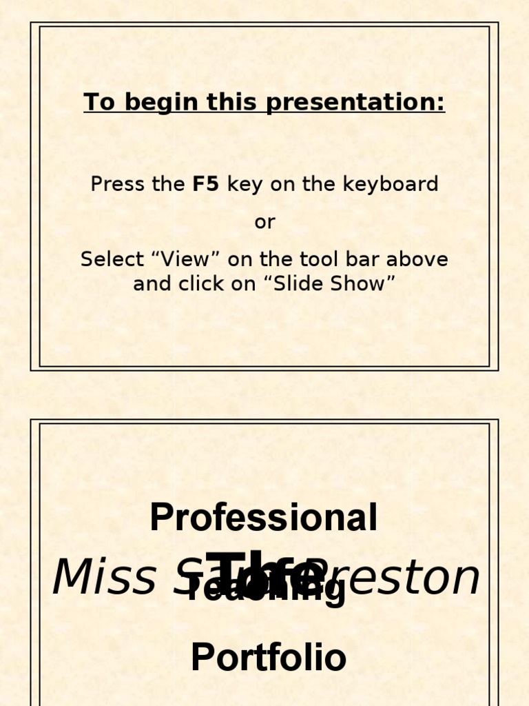 To Begin This Presentation | PDF | Classroom | Reading (Process)