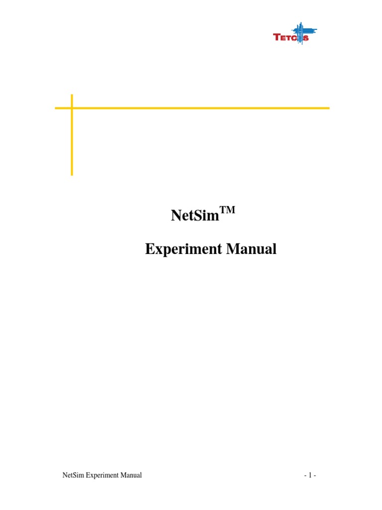 Netsim Experiment Manual - 1 | PDF | Transmission Control Protocol | Routing