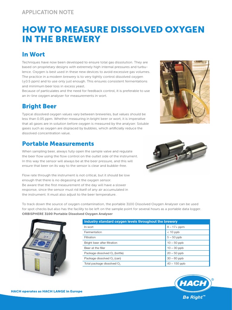 How To Measure Dissolved Oxygen in The Brewery | PDF | Carbon Dioxide ...