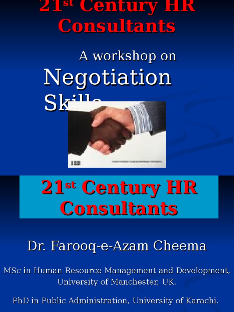 Negotiation Skills | PDF | Negotiation | Nonverbal Communication