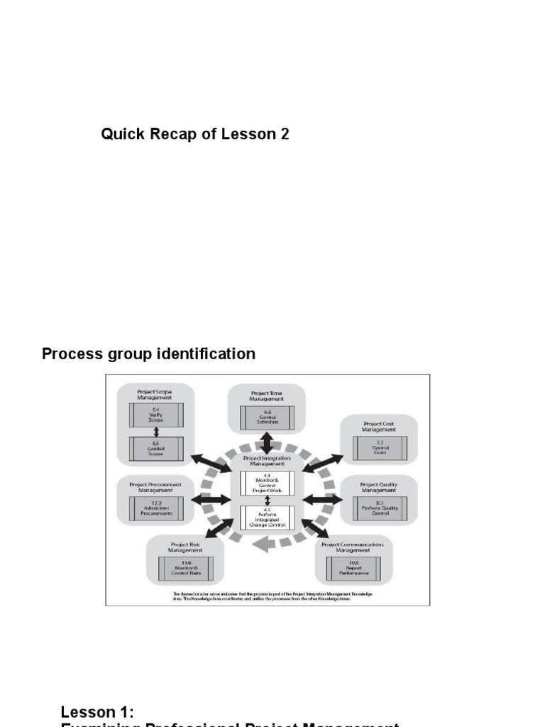 Quick Recap of Lesson 2 | PDF | Project Management | Motivation