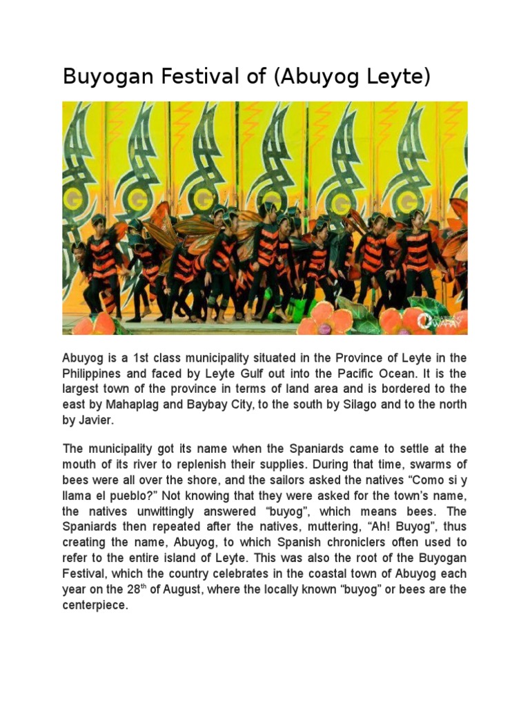 The Legend and History Behind the Buyogan Festival of Abuyog Leyte and ...