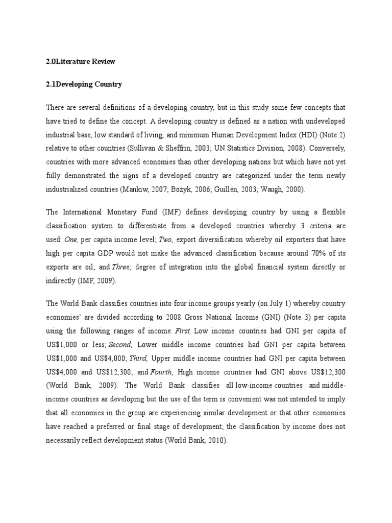 Literature Review | PDF | Developing Country | Keynesian Economics