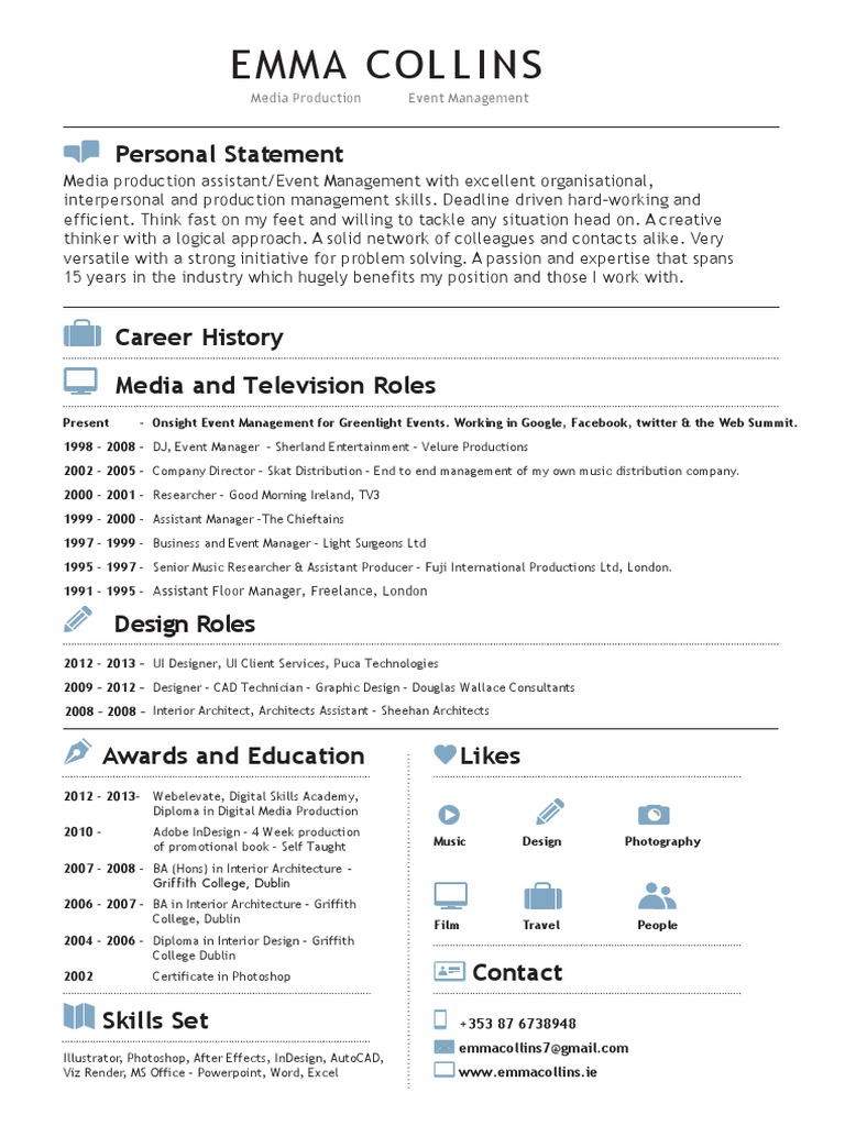 Emma Collins: Media & Event Expert | PDF