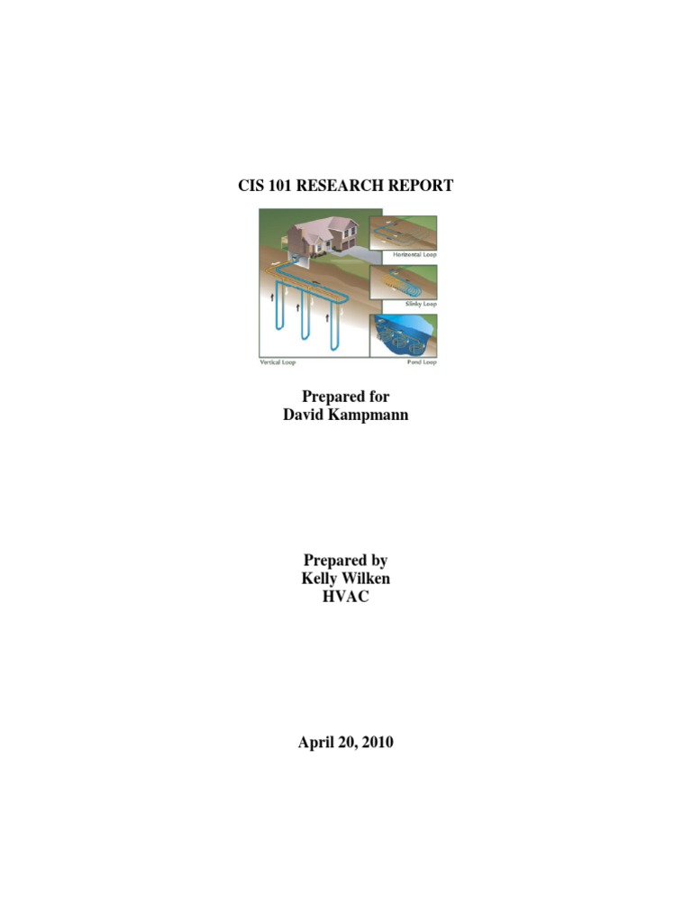 CIS 101 Research Paper Kelly Wilken | PDF | Heat Pump | Hvac