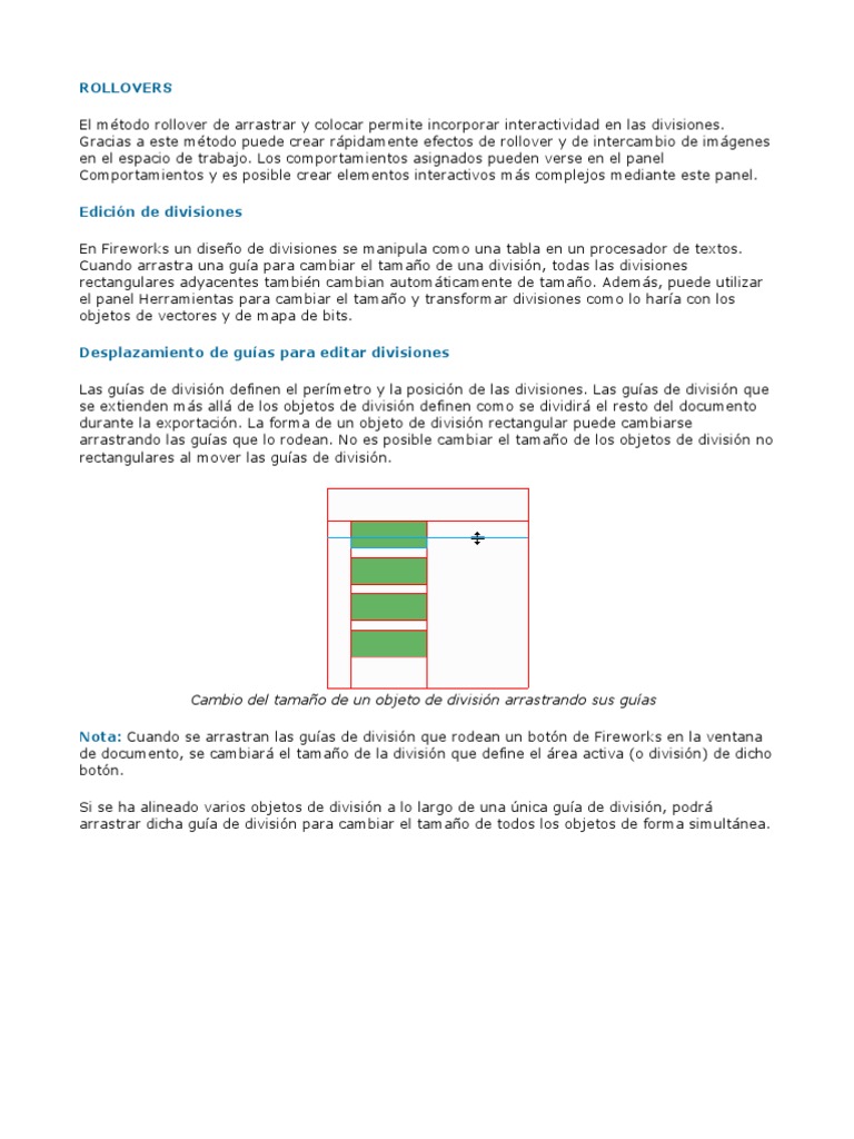 Interactividad con Rollover en Fireworks | PDF | Point and Click ...