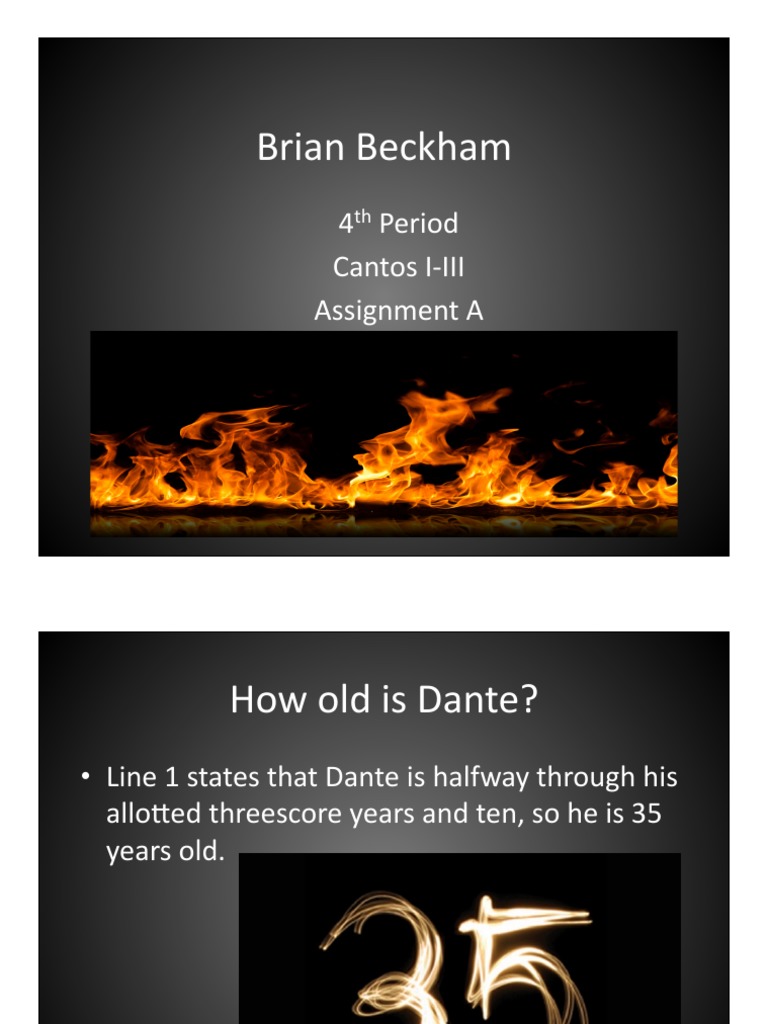 Cantos 1-3 Powerpoint | PDF