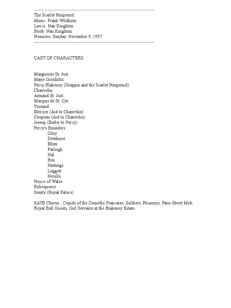 The Scarlet Pimpernel | PDF | Art | Poetry