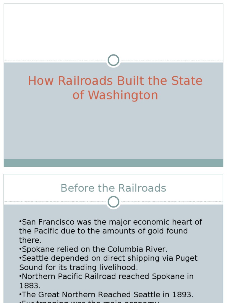 Washington's Railroad Legacy | PDF | Spokane | Washington (State)
