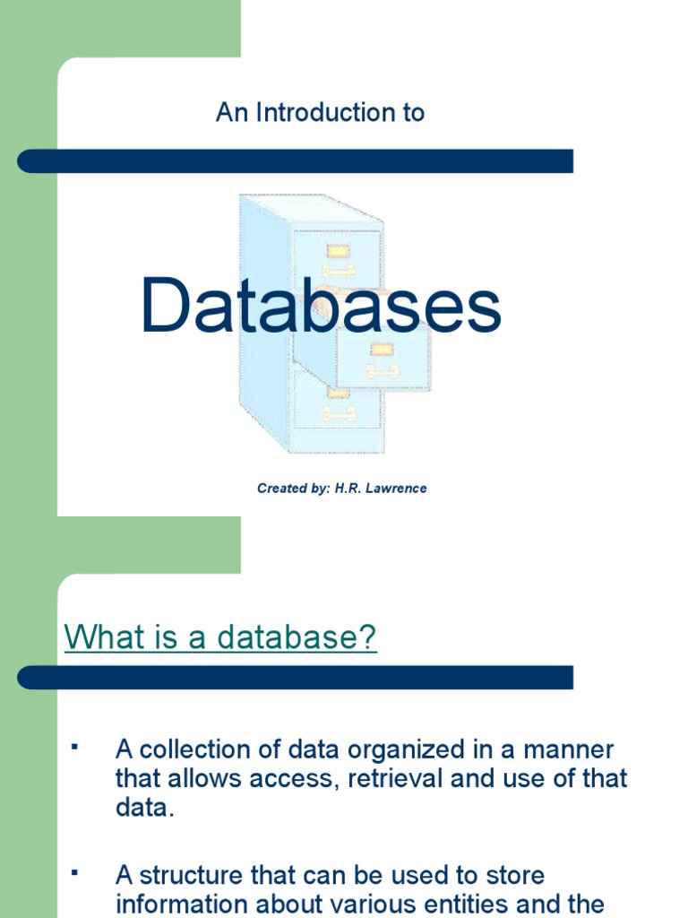 An Introduction To Databases | PDF