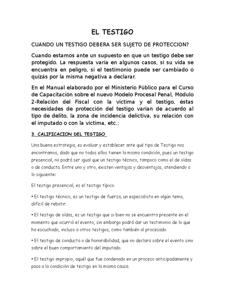 El Testigo | Testigo | Evidencia (ley) | Prueba gratuita de 30 días ...