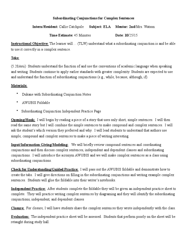 Understanding AWUBIS in Complex Sentences | PDF | Sentence (Linguistics ...