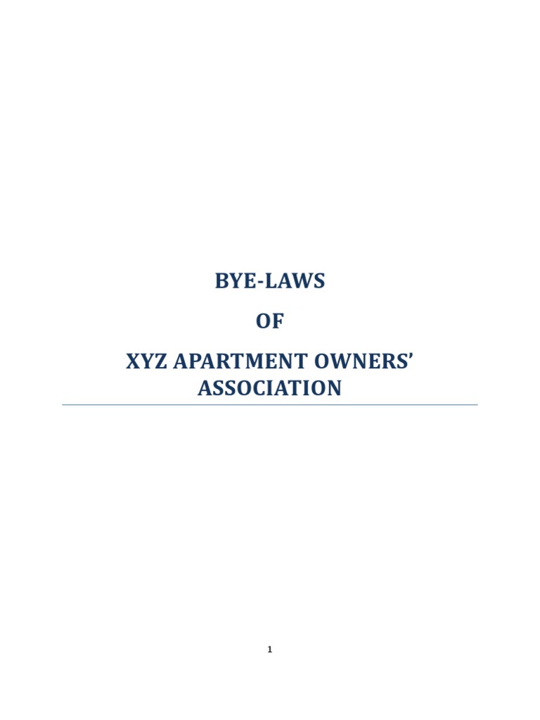 Byelaws Apartment Association Reference | PDF | Expense | Saving