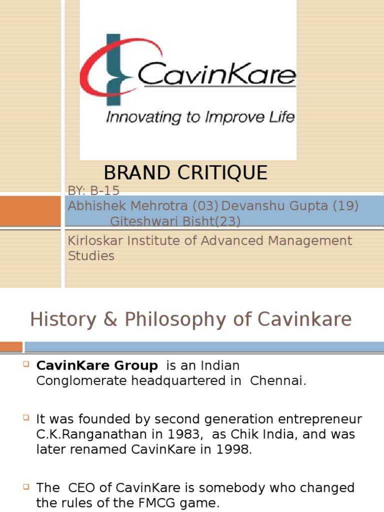 Cavincare Case Study Abstract | PDF | Marketing | Industries
