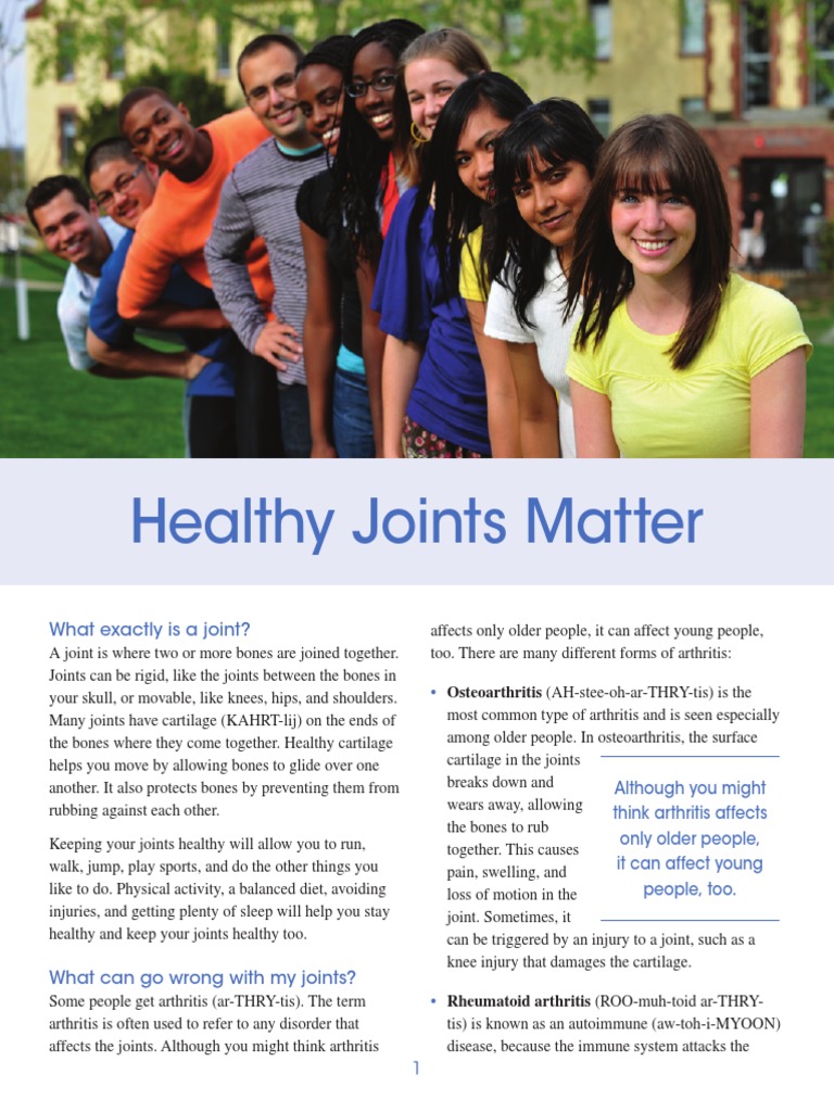 Healthy Joints Matter: What Exactly Is A Joint? | PDF | Arthritis | Joint