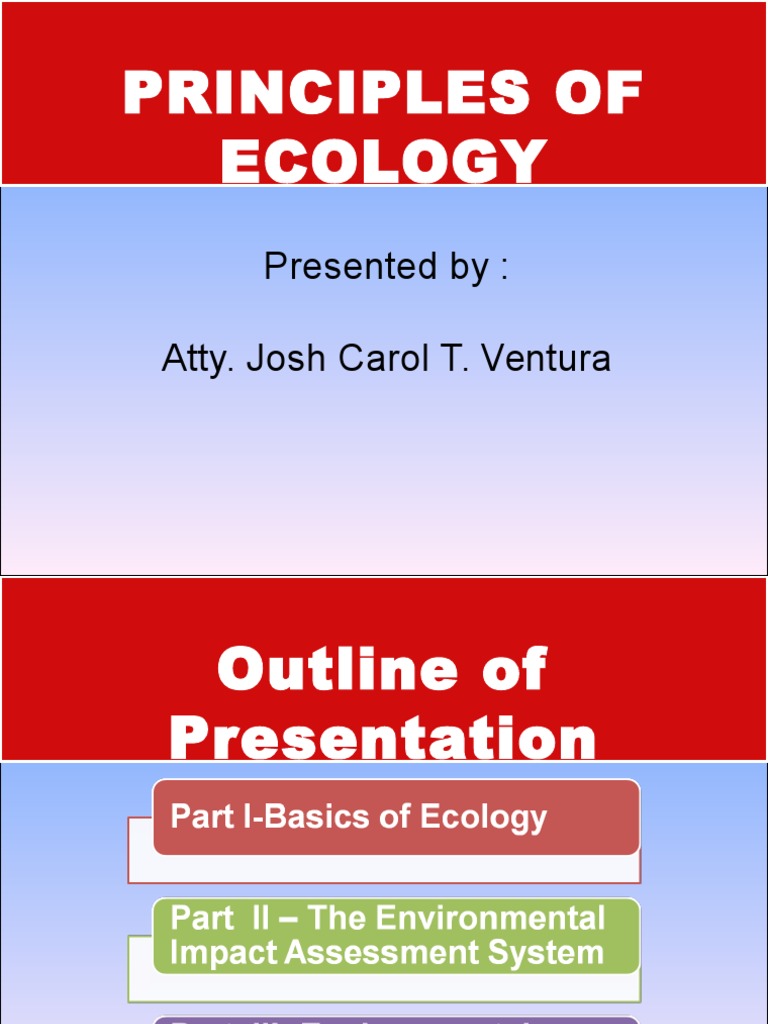 Principles of Ecology Overview | PDF | Environmental Impact Assessment ...