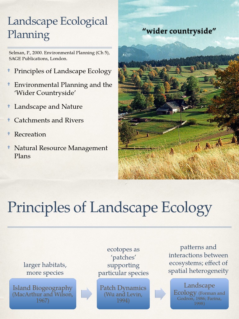 Landscape Ecological Planning: "Wider Countryside" "Wider Countryside ...