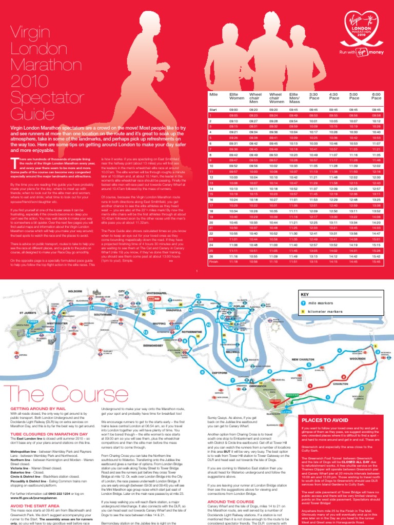 2010 London Marathon Spectator Guide | PDF | London | Leisure