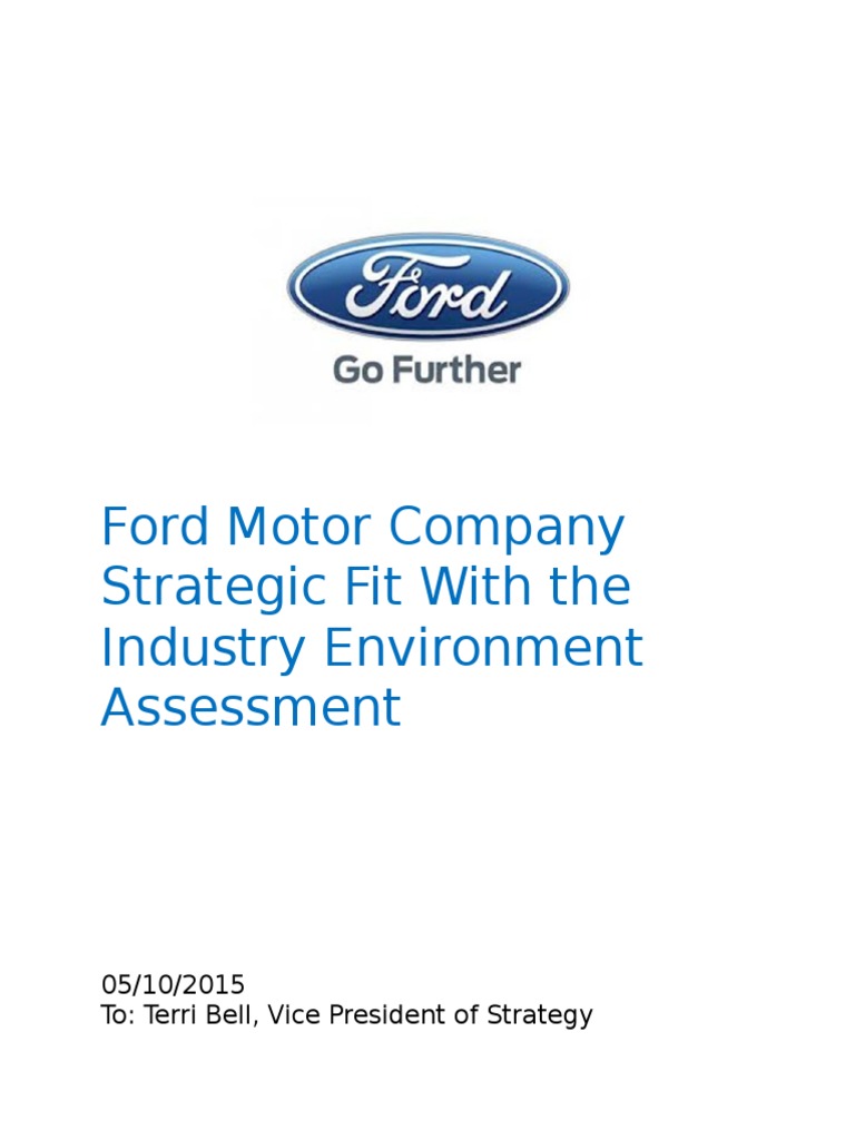 Ford Motor Company Strategic Fit With TH | PDF | Ford Motor Company ...