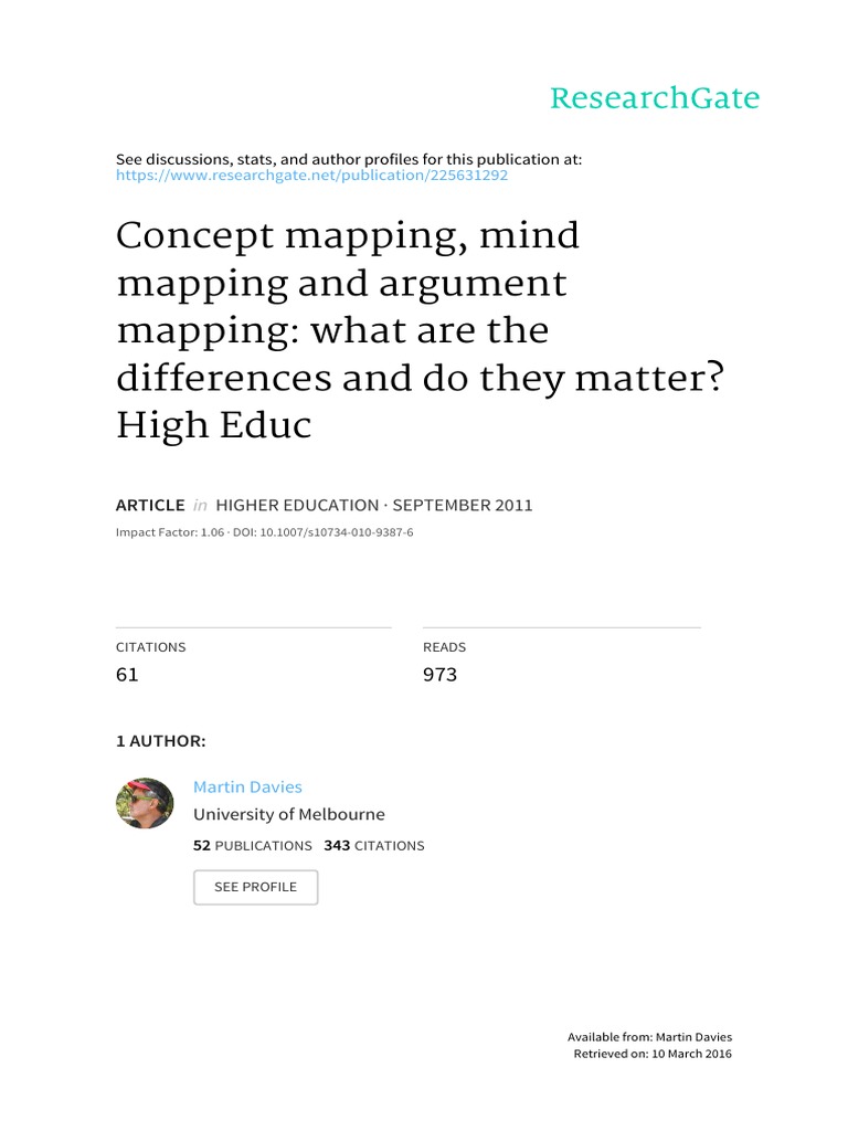 Differences in Mapping Tools Explained | PDF | Essays | Argument