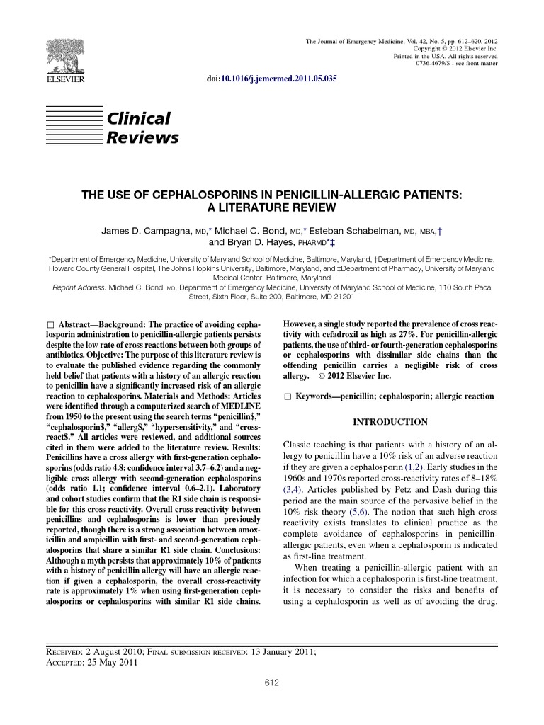 Cephalosporins in Pen-Allergic Patients | PDF | Allergy | Penicillin