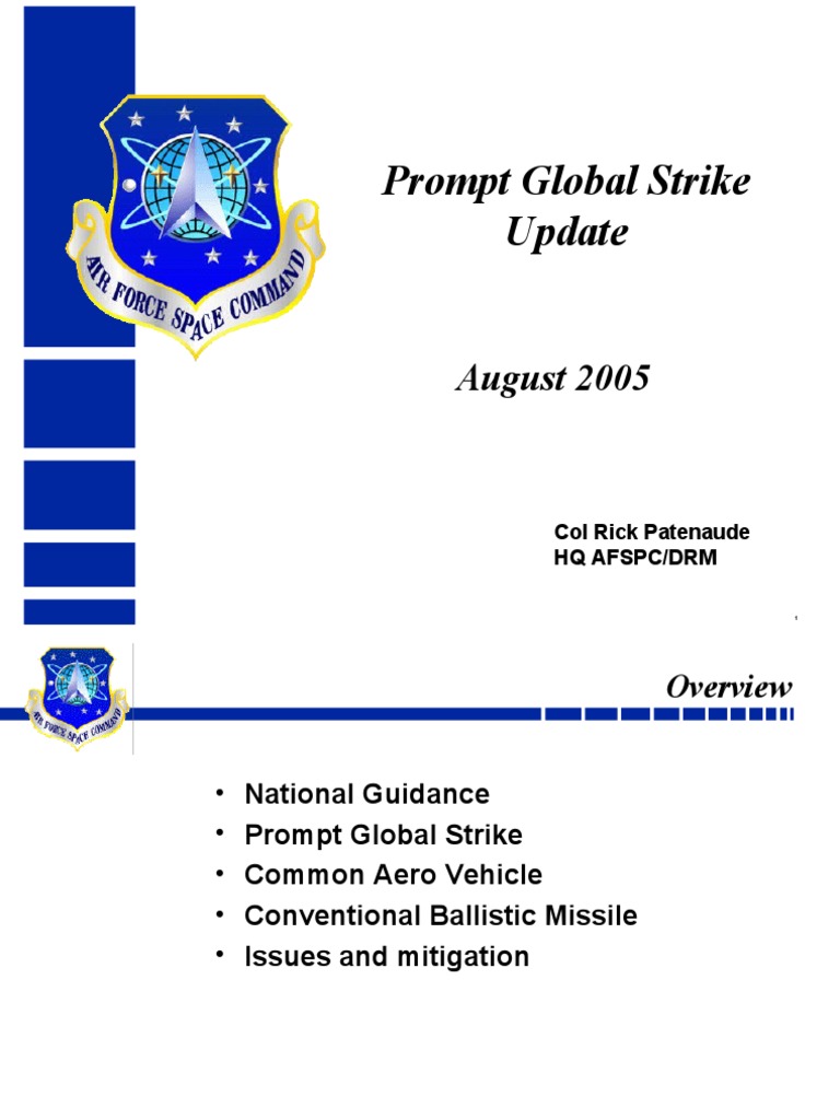 Col. R. Patenaude - Prompt Global Strike Update, 2005. | PDF | Military ...