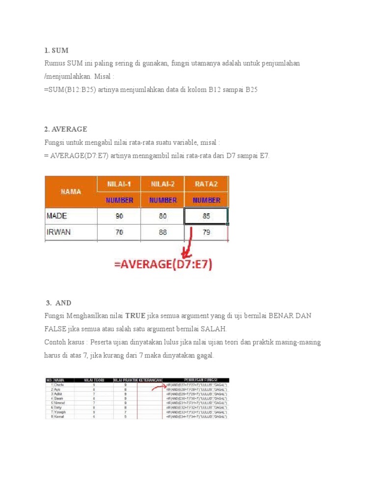 Rumus Excel | PDF | Komputer