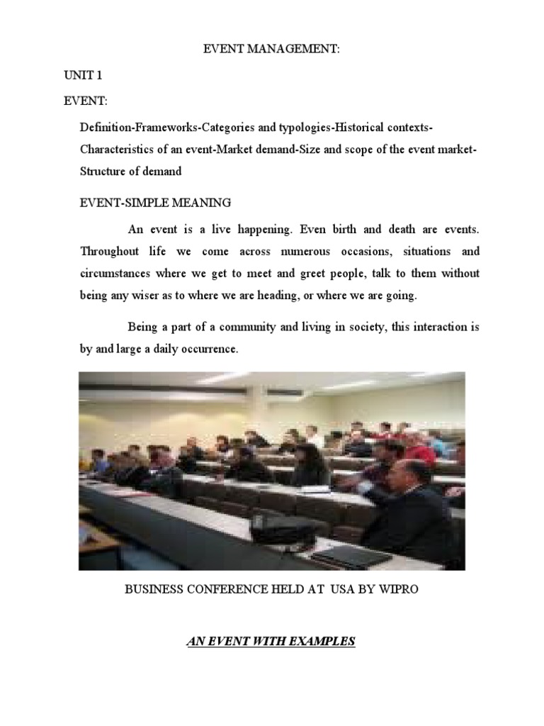 An Event With Examples | PDF | Public Sphere | Business Process