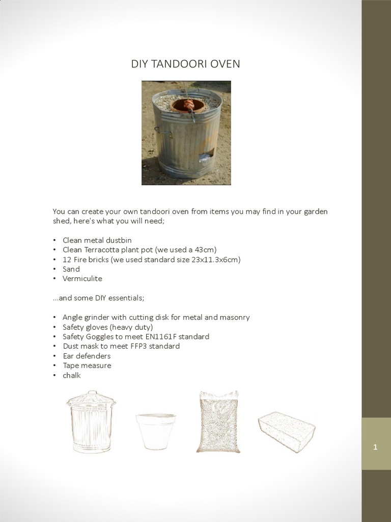 Tandoori Oven | PDF | Ventilation (Architecture) | Cookware And Bakeware