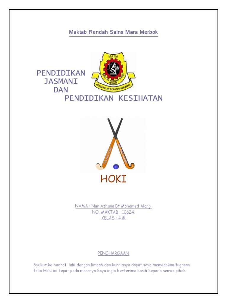 Sejarah dan Teknik Hoki di MRSM Merbok | PDF | Olahraga & Rekreasi
