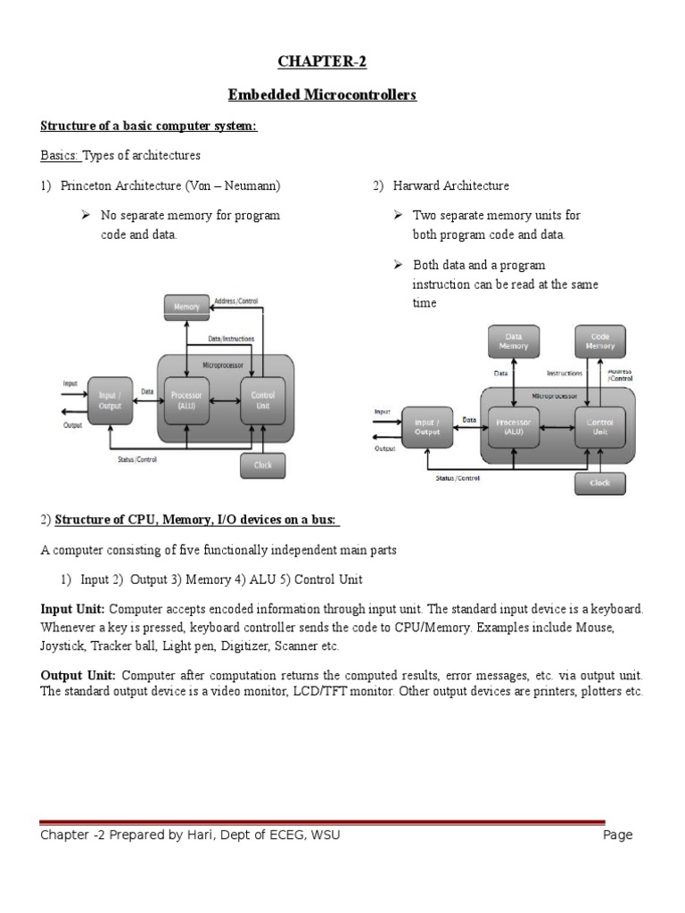 Chapter-2 Embedded Microcontrollers: Chapter - 2 Prepared by Hari, Dept ...