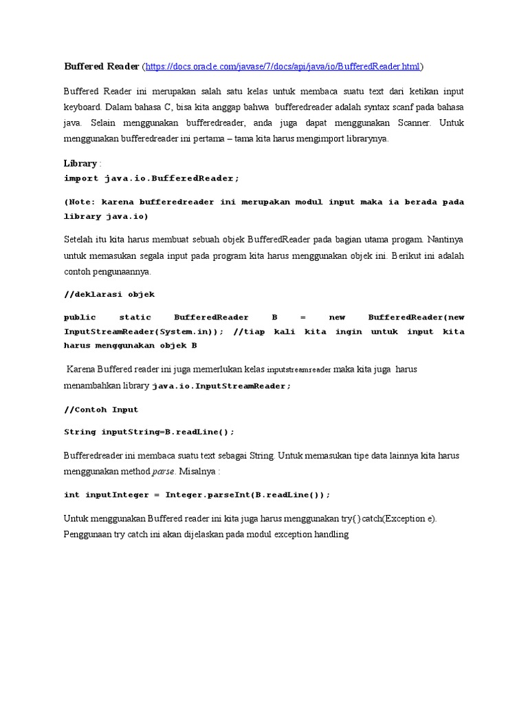 Buffered Reader | PDF | Komputer
