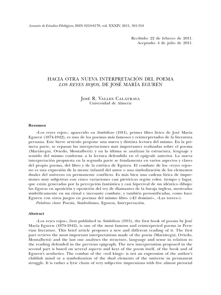 Interpretacion de Los Reyes Rojos | PDF | Ritmo | Jugando a las cartas