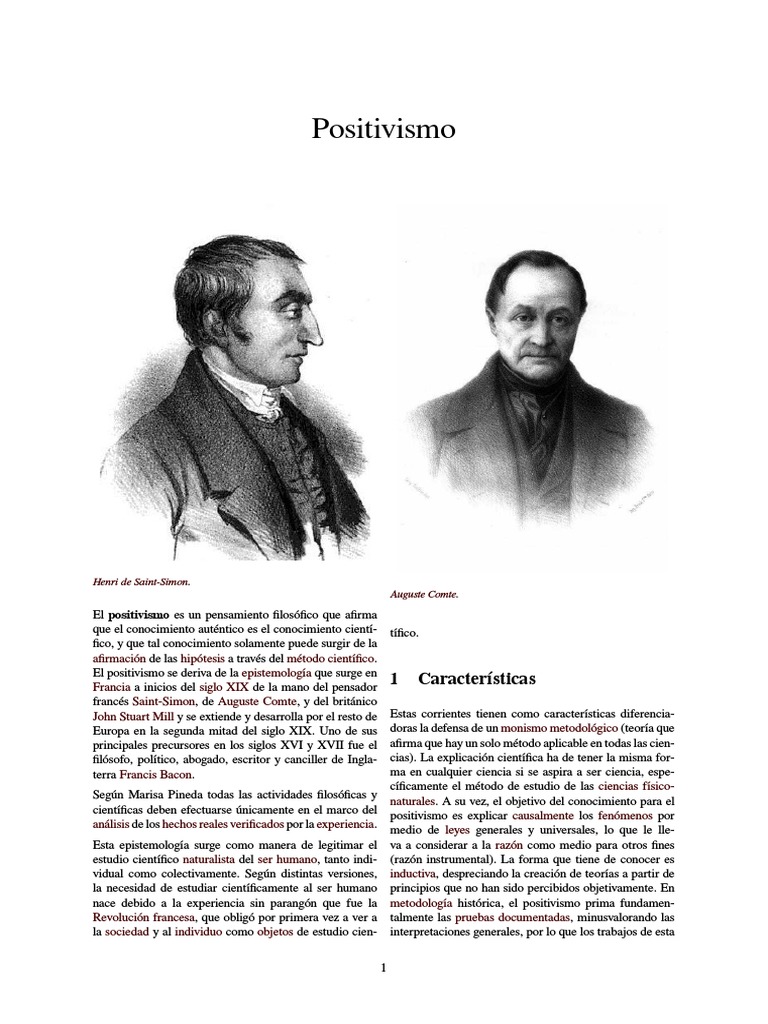 Positivismo PDF | PDF | Positivismo | Epistemología