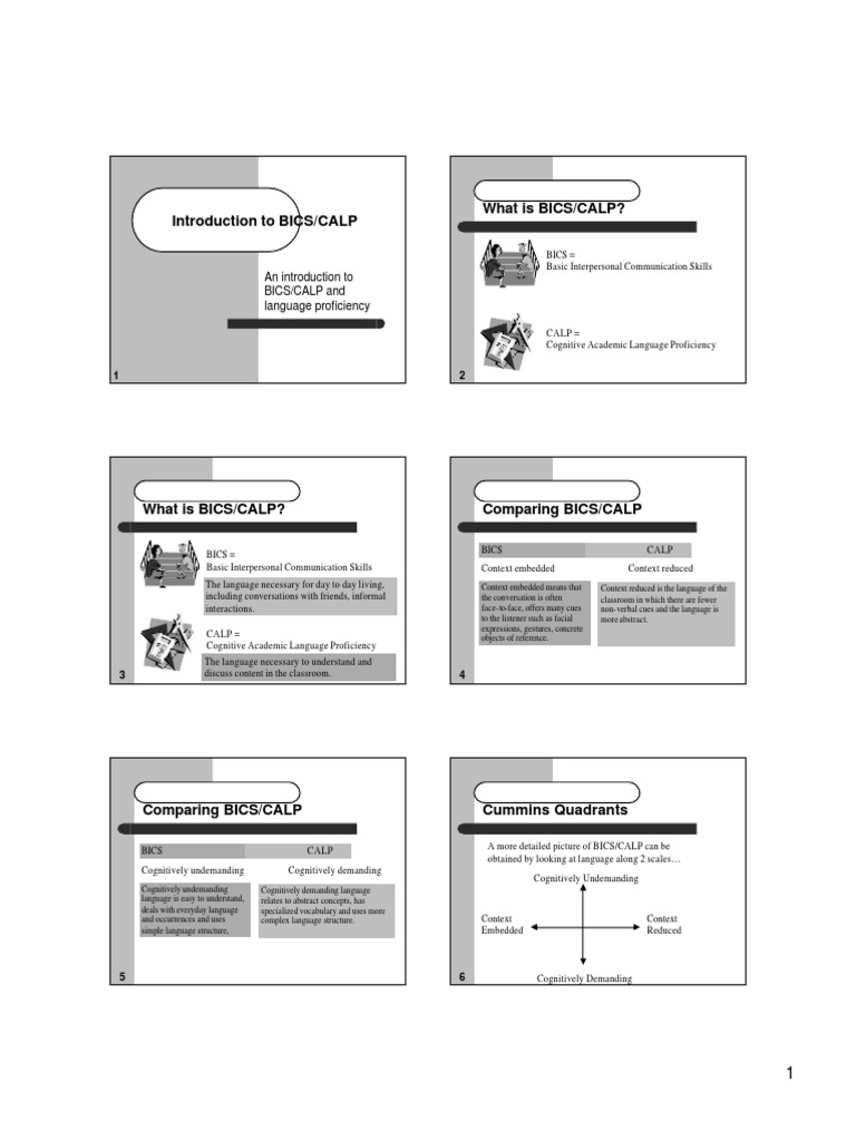 Bics and Calps | PDF | Second Language | First Language